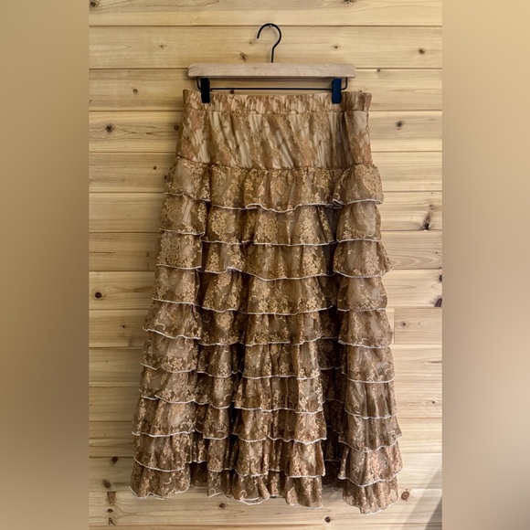 Hopeless Romantic | Skirts | Hopeless Romantic Size Large Metallic Lace ...